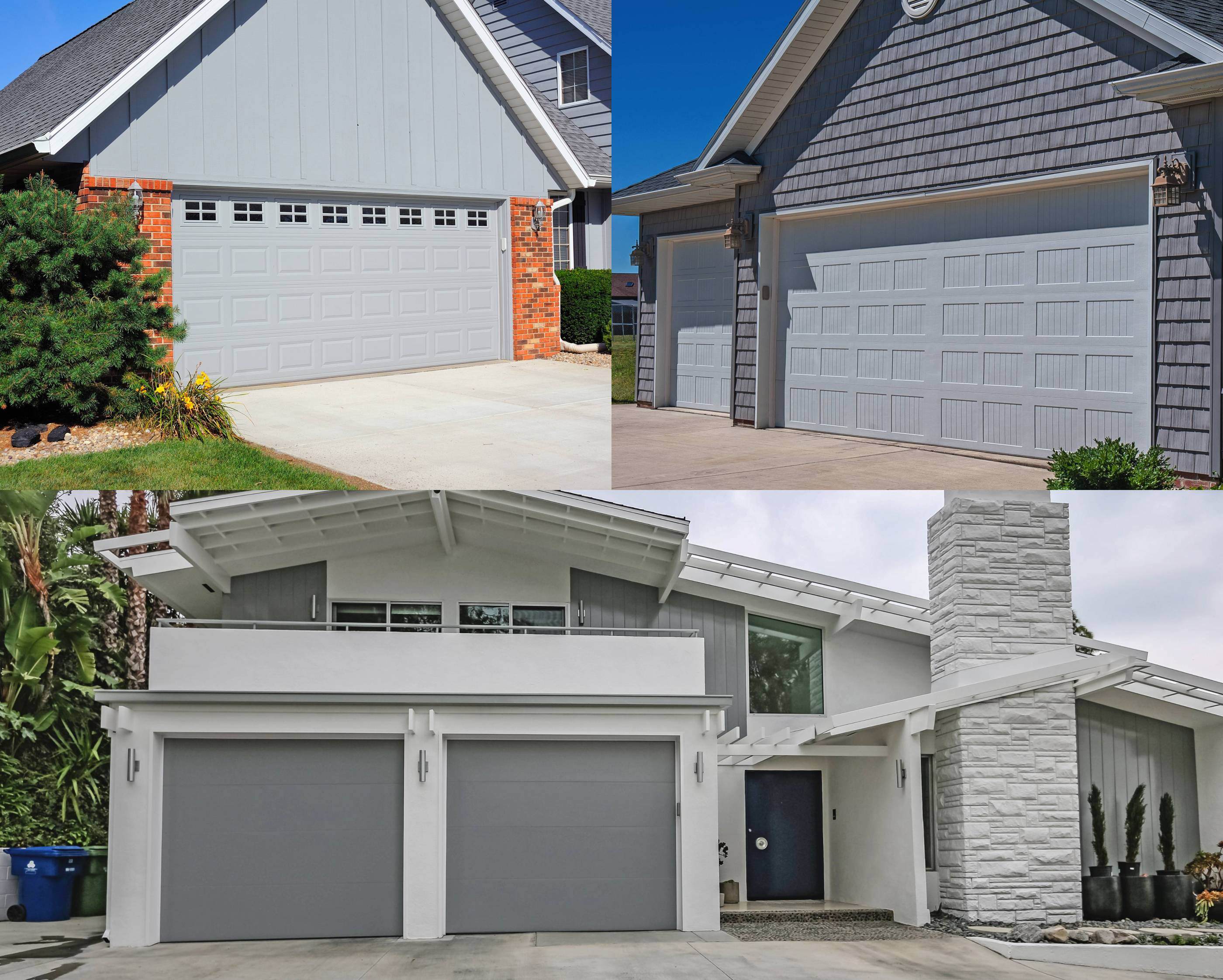 What are the best garage door colors for a gray house?
